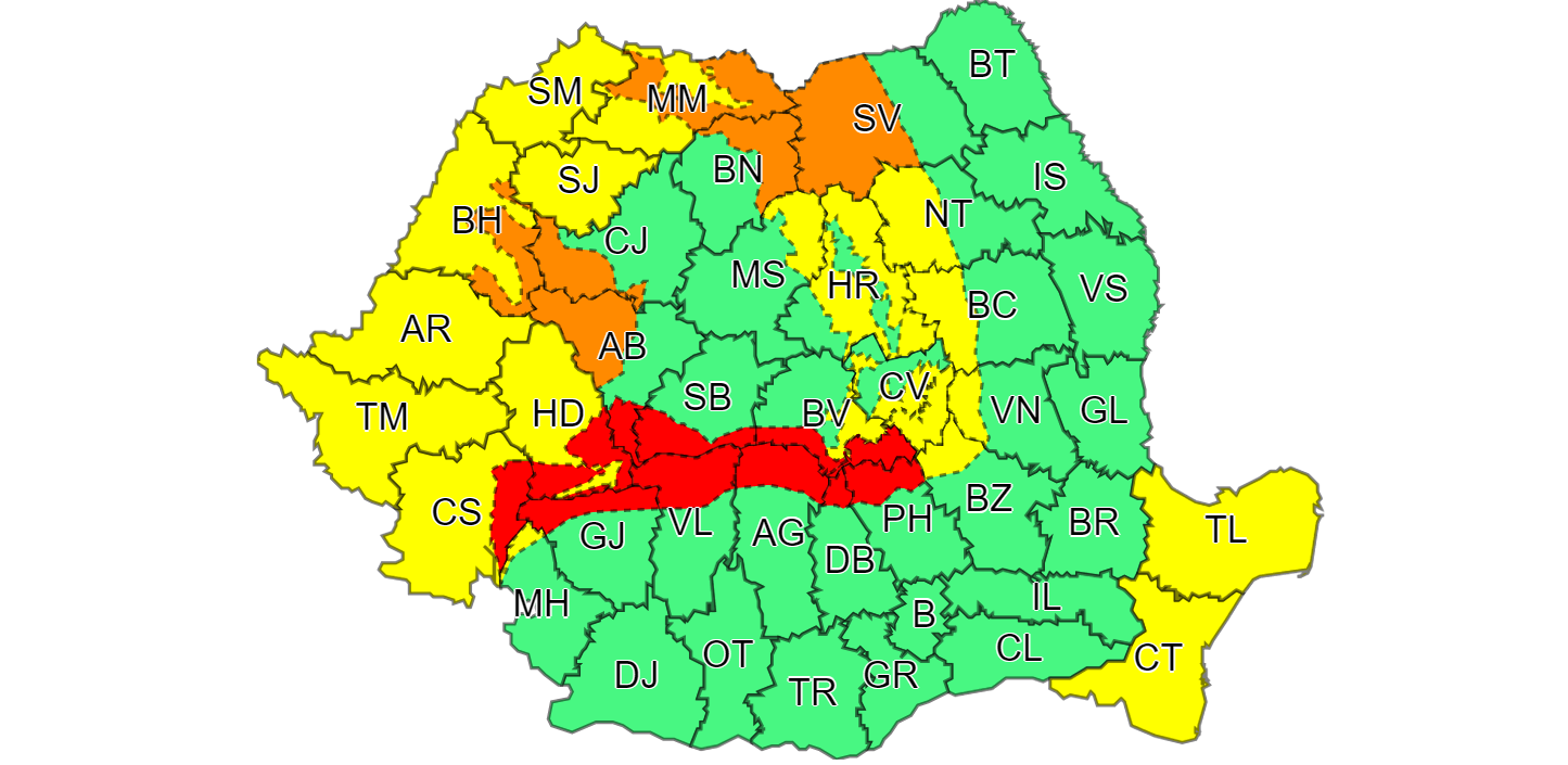 Cod roșu 17 și 18 ianuarie: viscol puternic în Carpații Meridionali ...