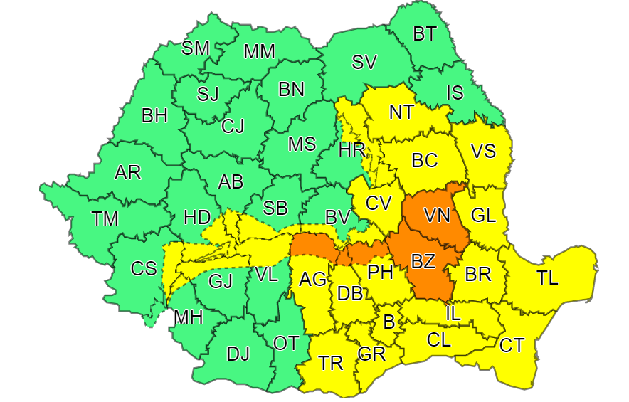 Cod portocaliu 27 – 29 ianuarie: ninsori abundente, viscol | Stiri meteo