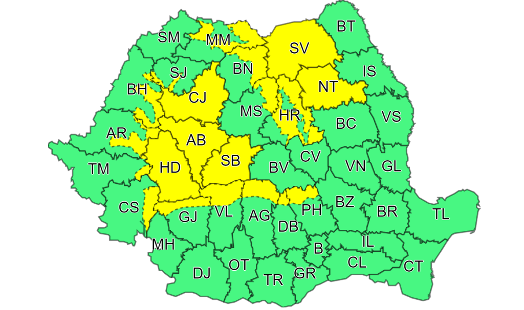 Cod portocaliu 26 27 februarie: ninsori abundente și strat de zăpadă ...