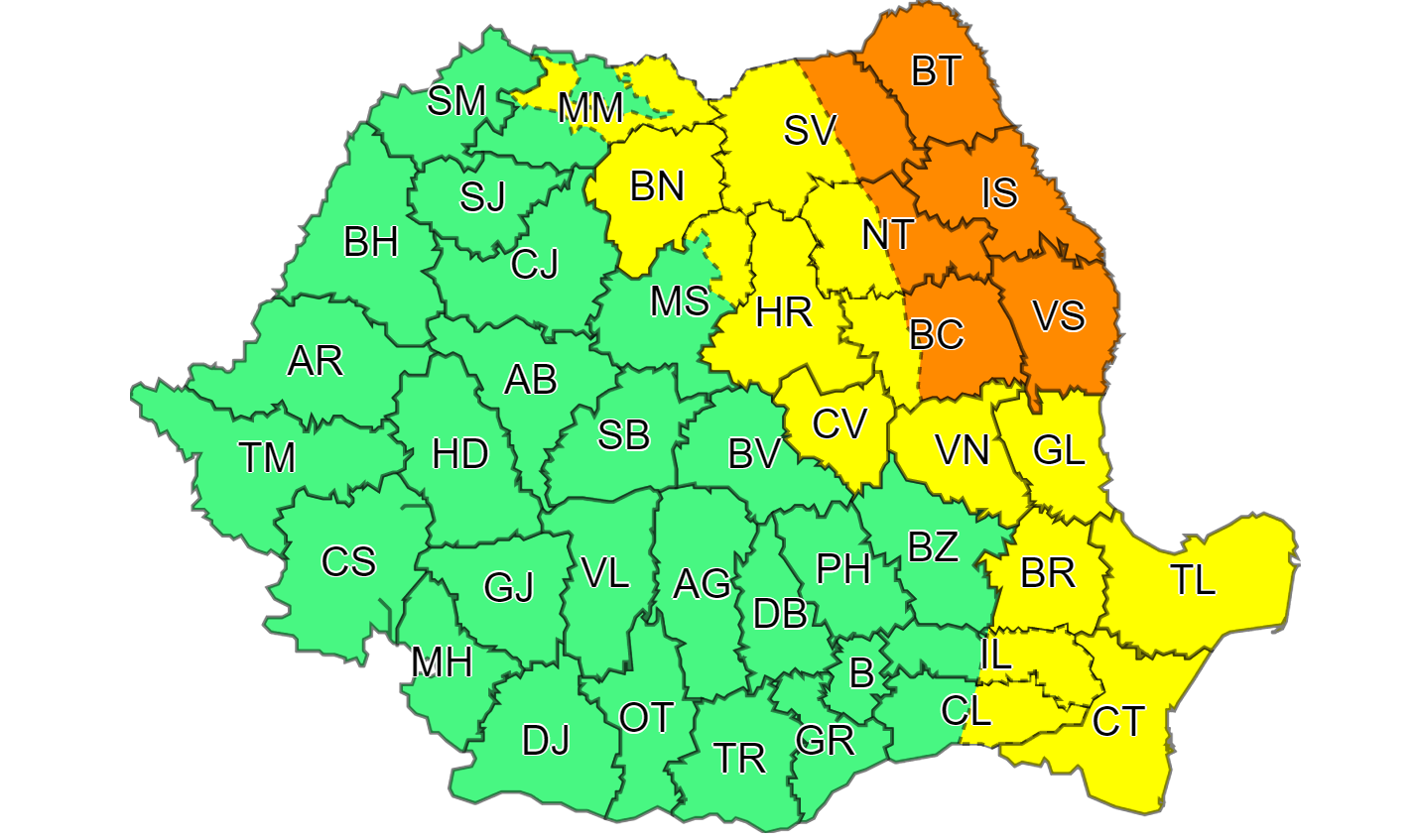 Cod portocaliu 5 – 6 aprilie: ninsori abundente, viscol și strat ...