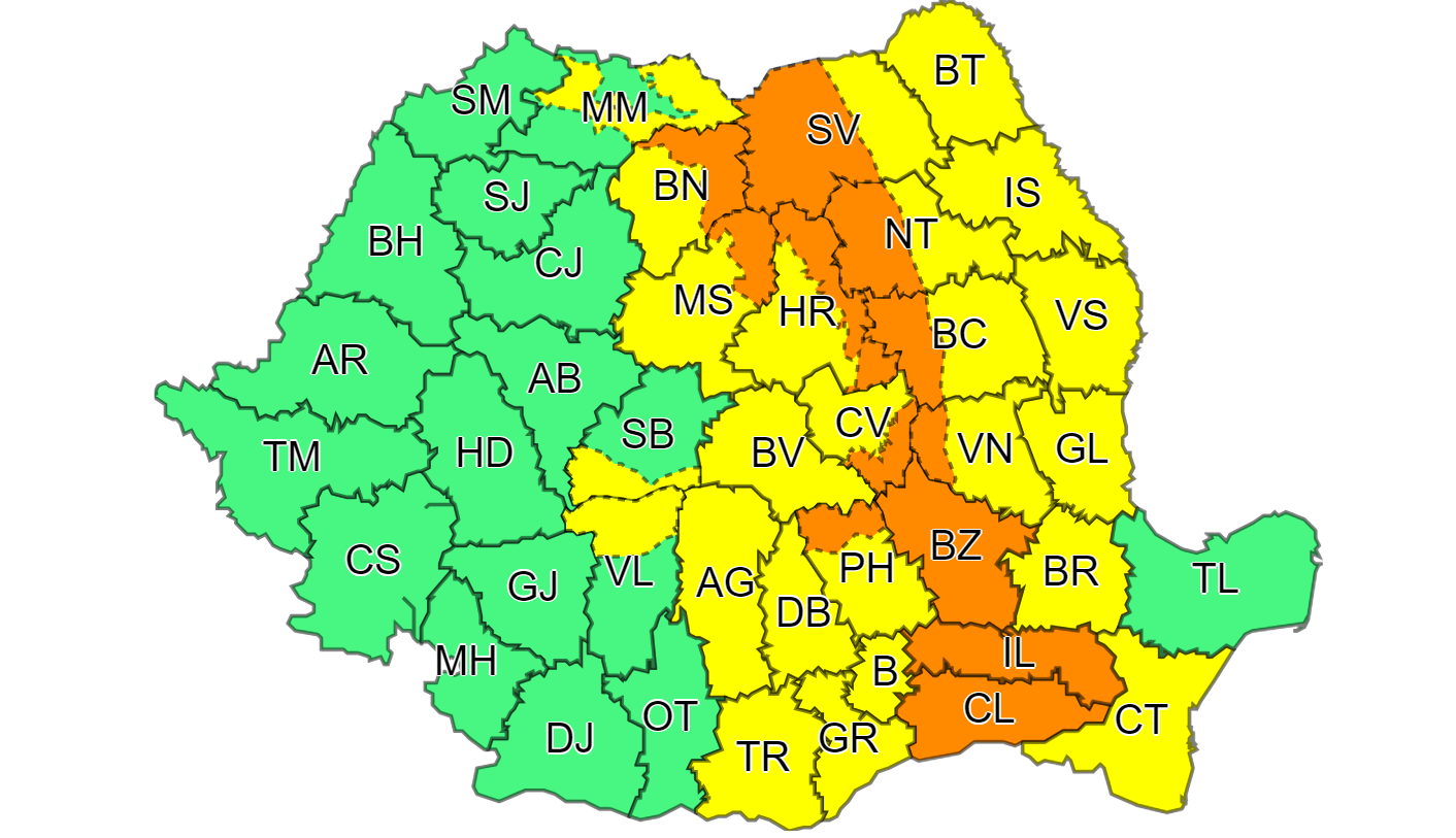 Cod portocaliu 18 iunie: instabilitate atmosferică accentuată, averse ...