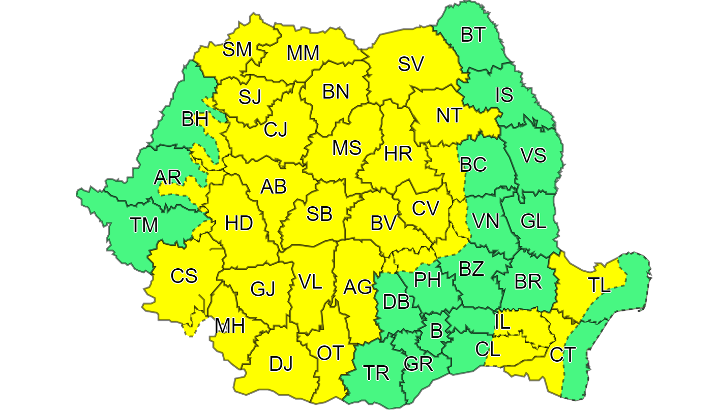 Cod galben 2 iulie: instabilitate atmosferică | Stiri meteo