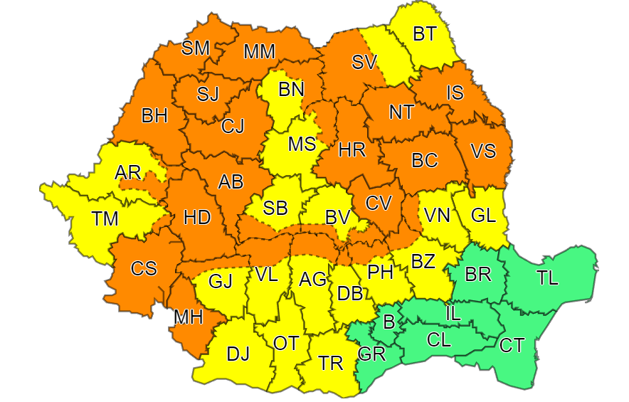 Cod portocaliu 6 – 7 iulie: instabilitate atmosferică accentuată ...