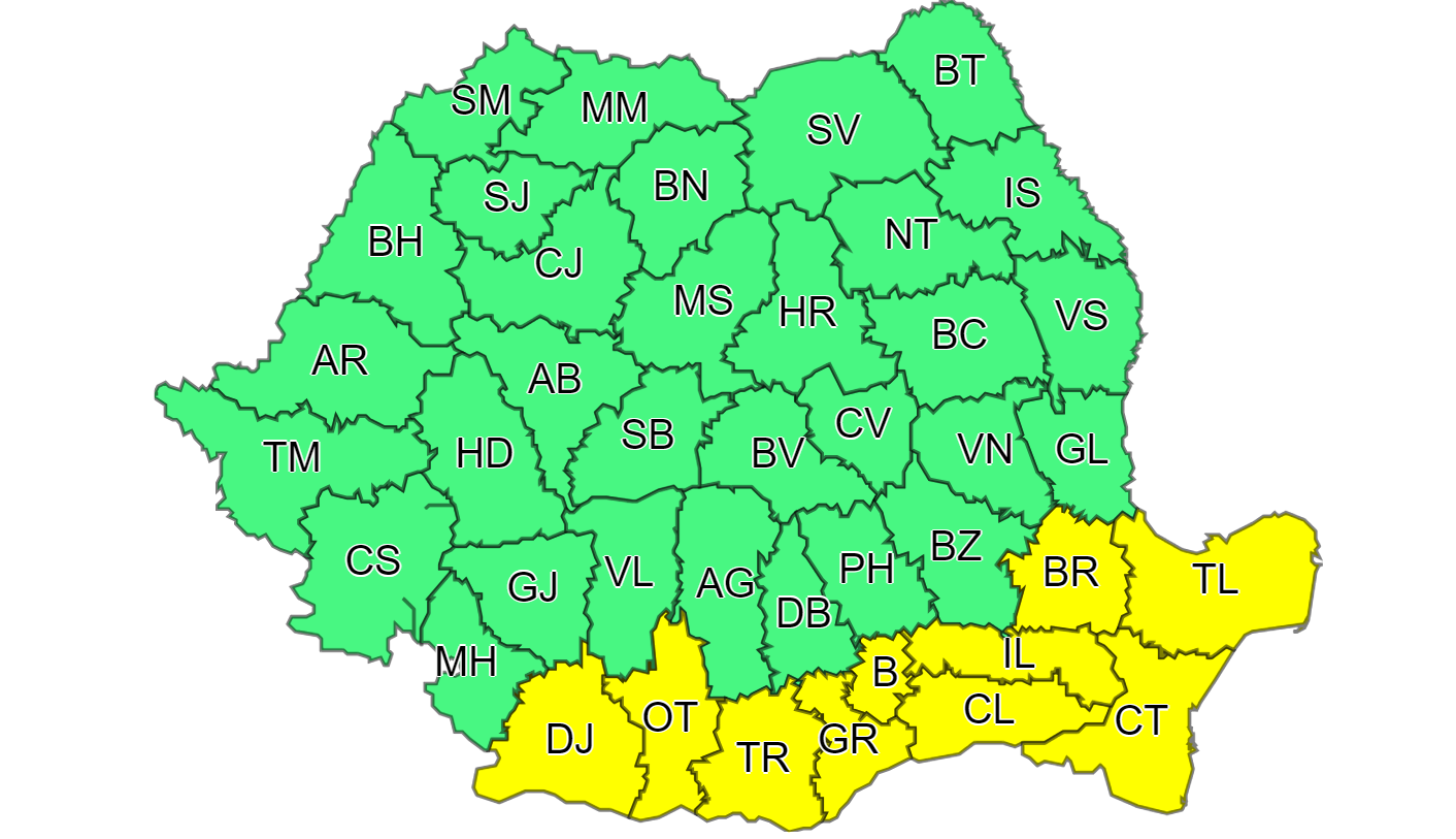 Cod galben 14 -15 iulie: val de căldură, caniculă și disconfort termic ...