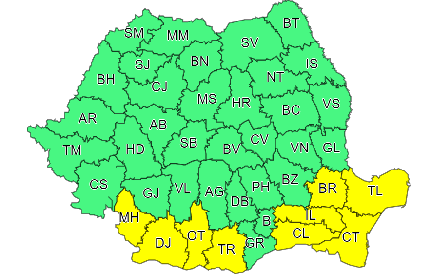 Cod galben 27 iulie: intensificări ale vântului și instabilitate ...