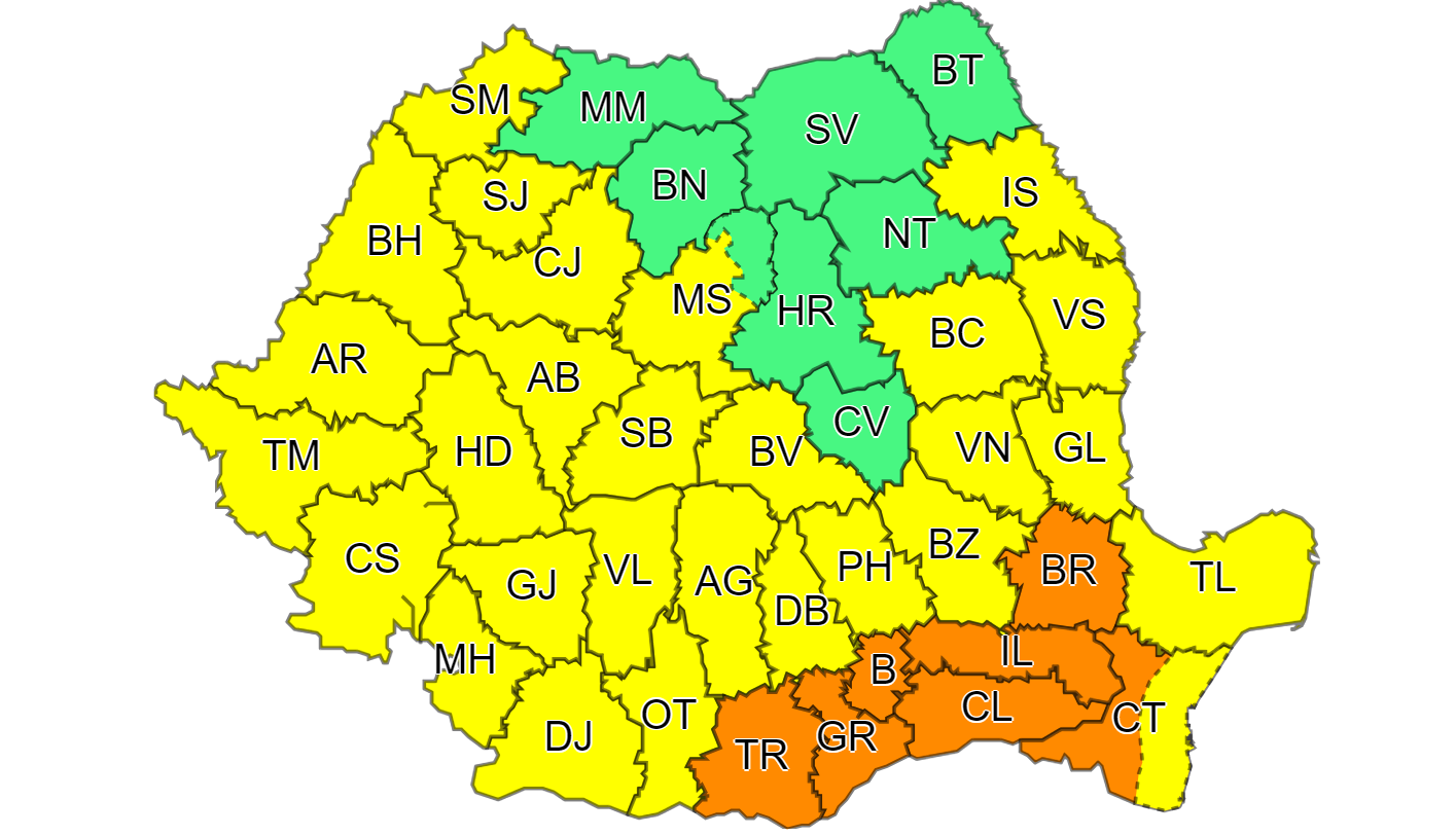 Cod portocaliu 22 – 23 august: val de căldură și disconfort termic ...