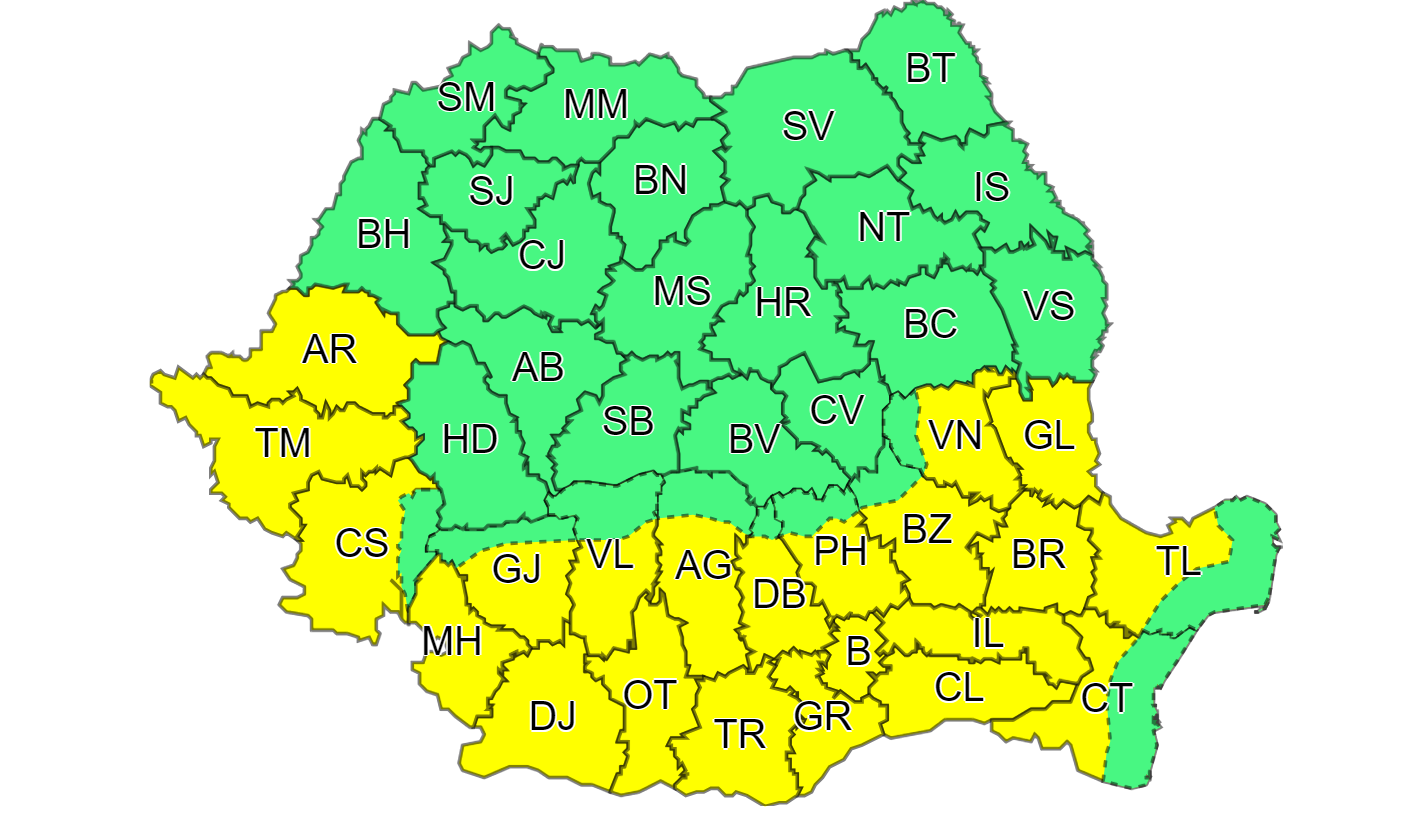 Cod galben între 25 si 27 august: val de căldură în extindere și ...