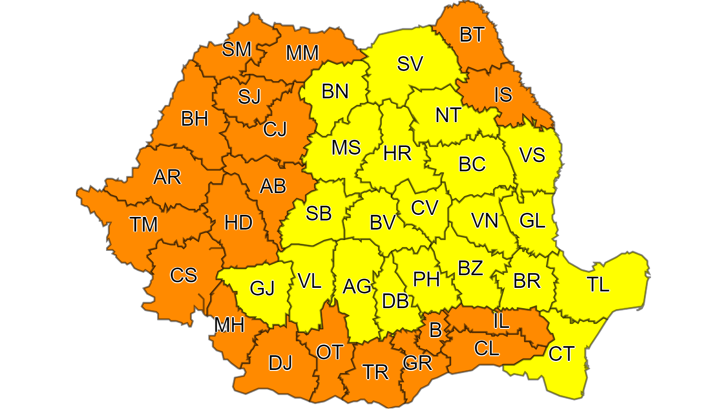 Cod portocaliu 27 și 28 august: val de căldură în intensificare și ...