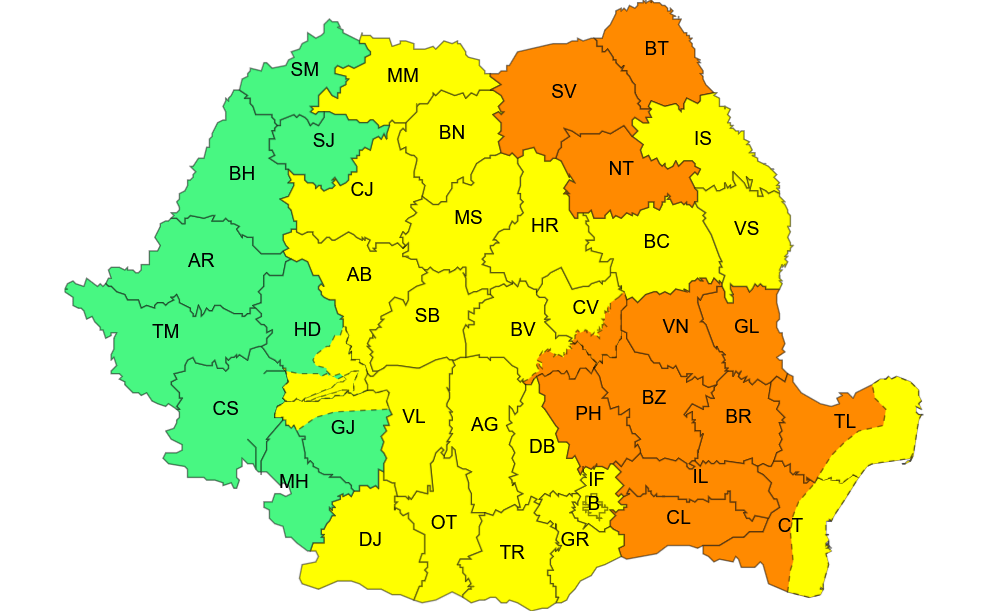 Cod portocaliu 17 – 18 iulie: instabilitate atmosferică accentuată ...