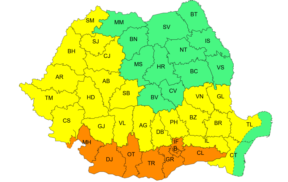 Cod portocaliu 24 – 26 iulie: val de căldură persistent, caniculă. Cod ...